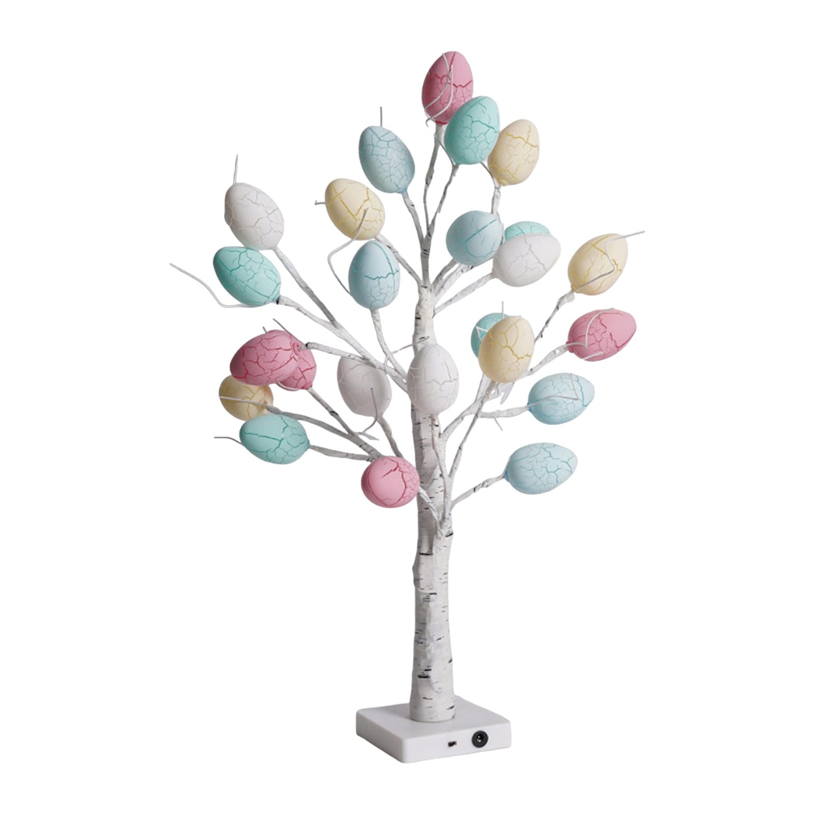 23.6Inch Lighted Easter Decorations, Easter Egg Tree with LED Lights ...