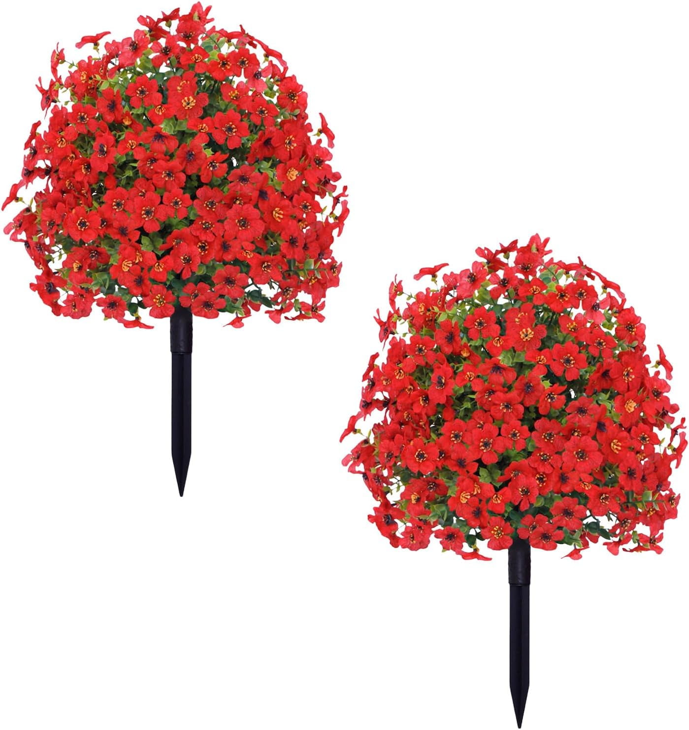 23.6in Artificial Violet Ball Topiary Trees with Ground Spikes ...