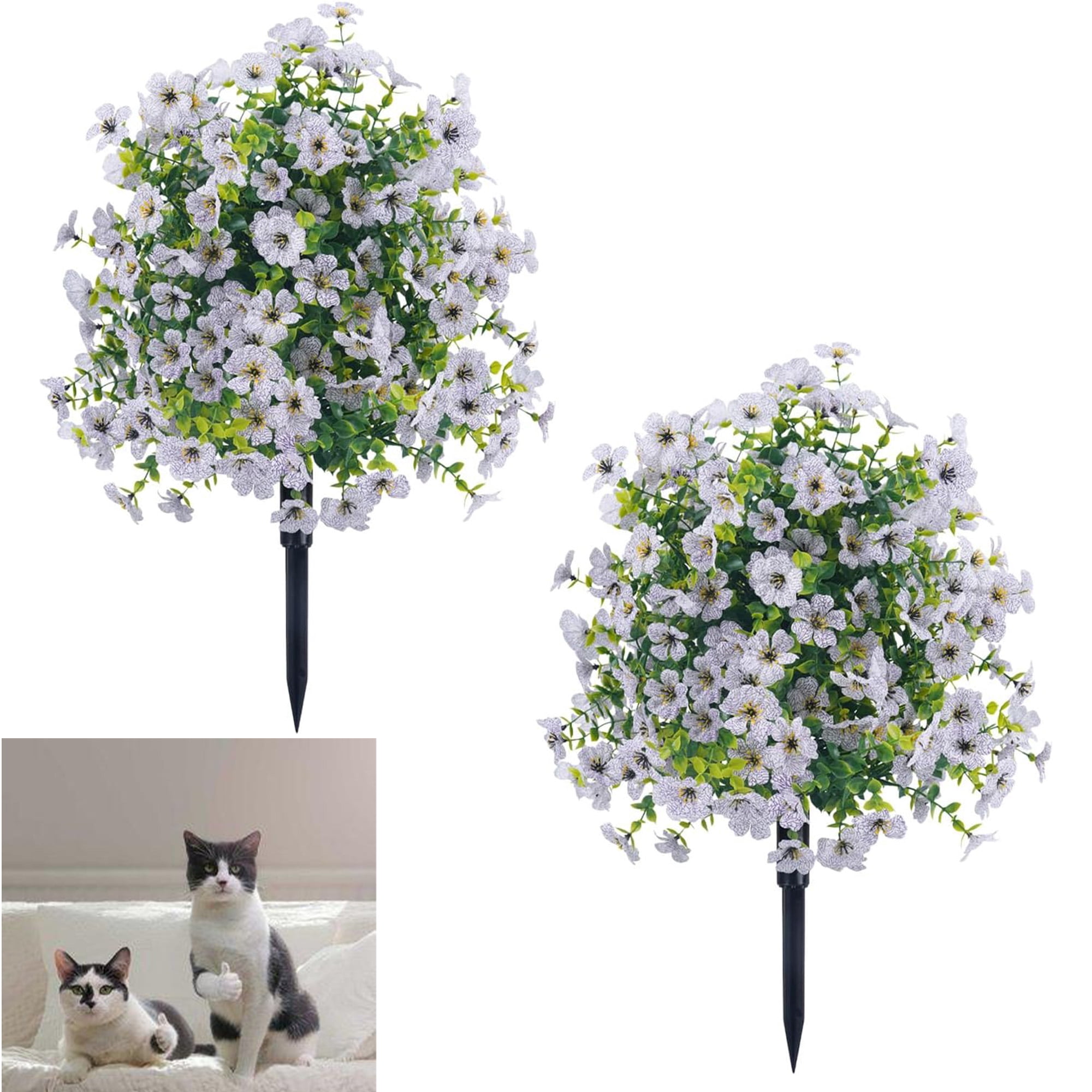 23.6in Artificial Violet Ball Topiary Trees with Ground Spikes ...