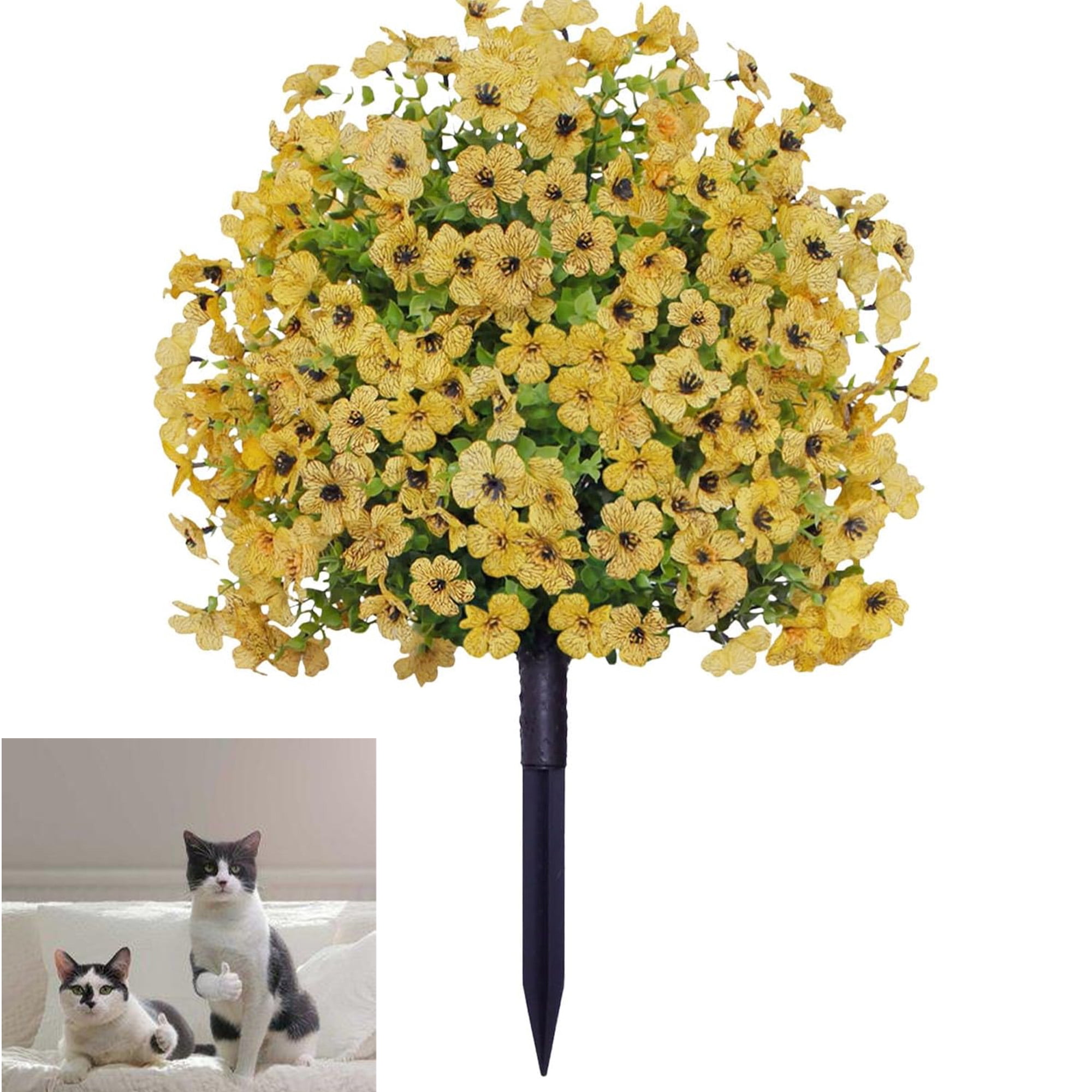 23.6in Artificial Violet Ball Topiary Trees with Ground Spikes ...