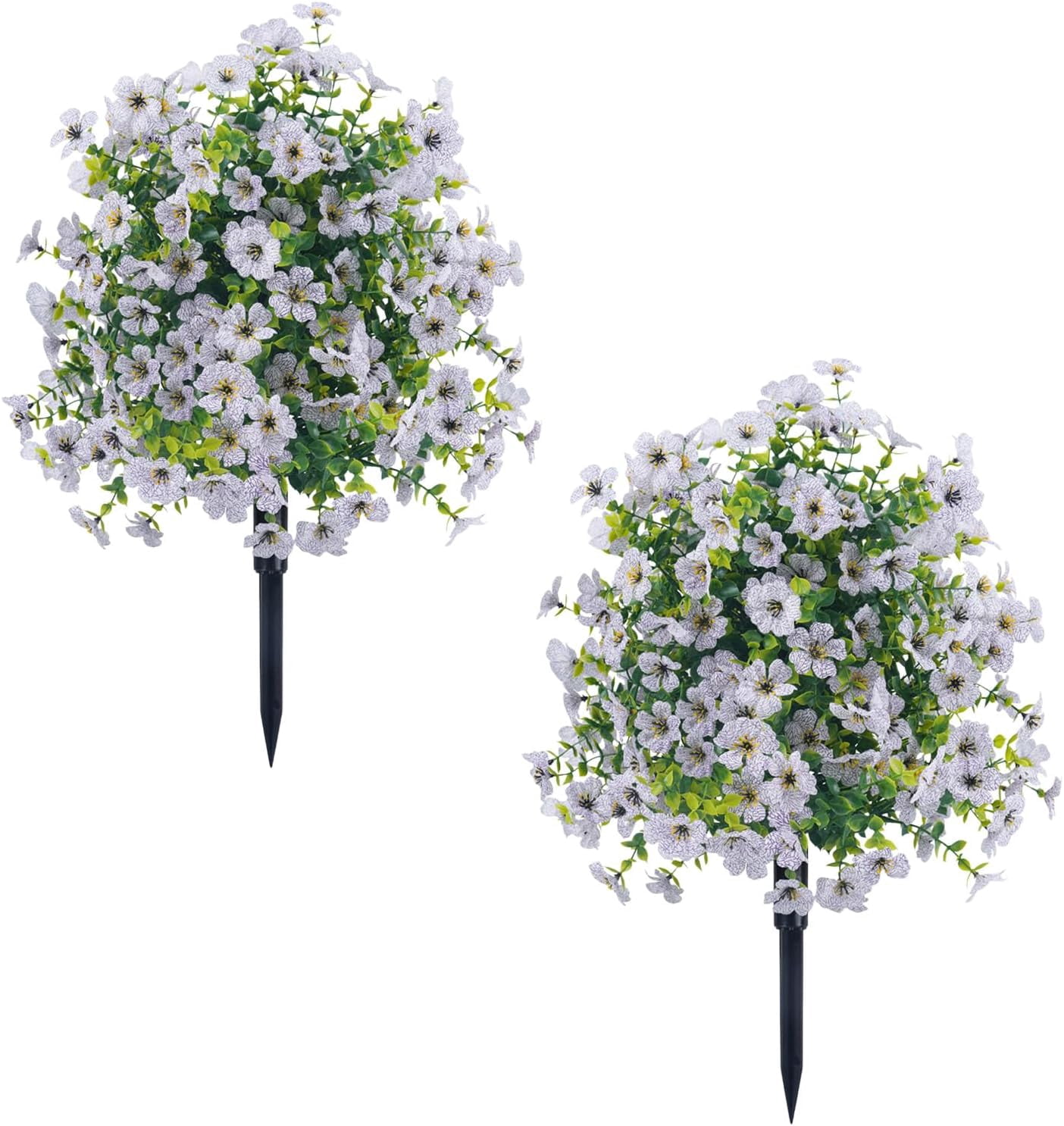 23.6in Artificial Violet Ball Topiary Trees with Ground Spikes Faux ...