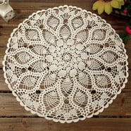 Crochet Cotton Tablecloth,Lace Handmade Vintage Tablecloth Floral Lace ...