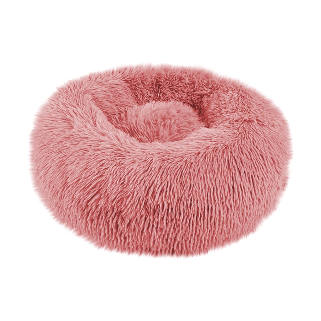 23.6in Round Deep Pet Bed for Dogs and Cats, Fluffy Soft Dog House ...