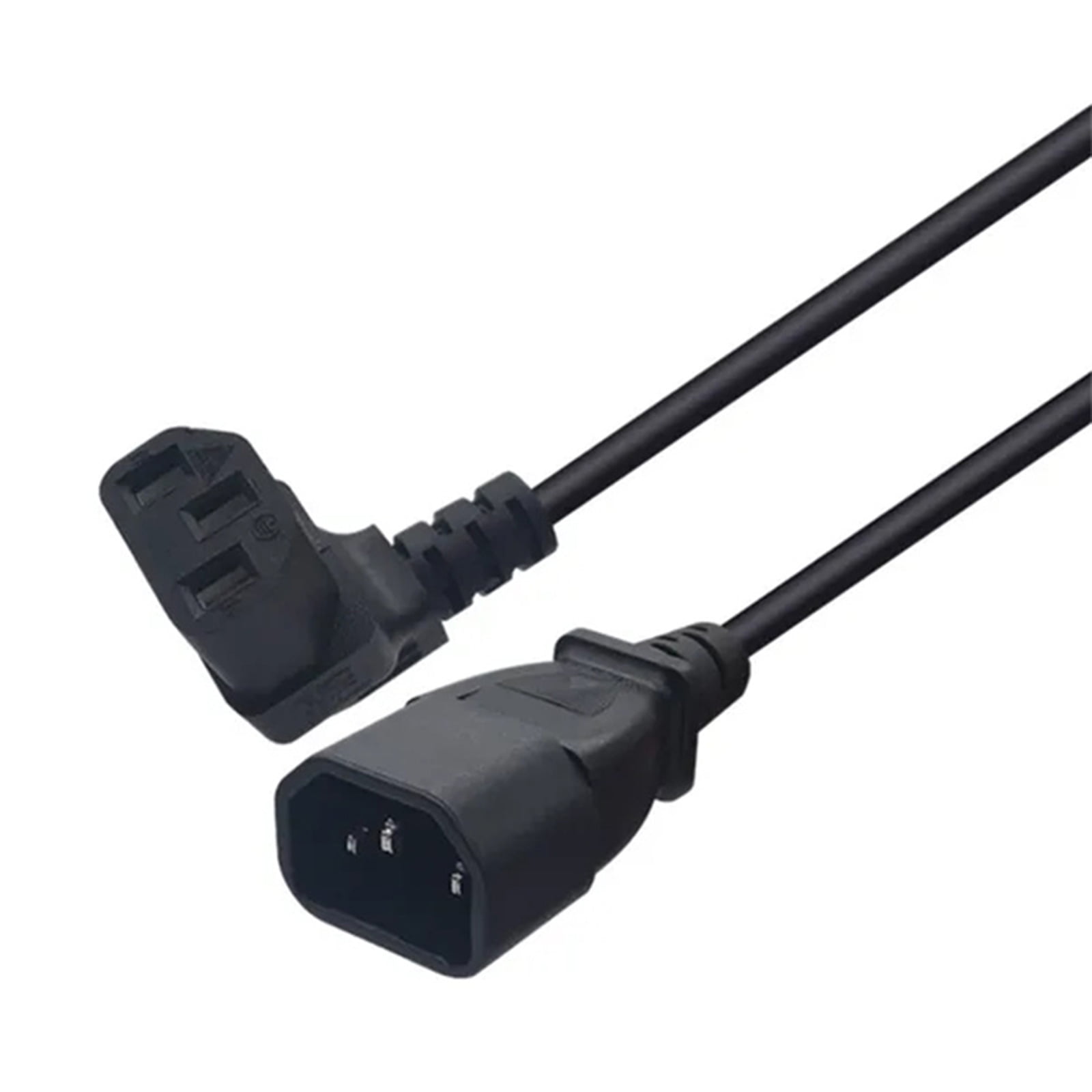 23.6inch IEC320 C14 Male Port to C13 Female Power Cord 90 Degree Upward ...