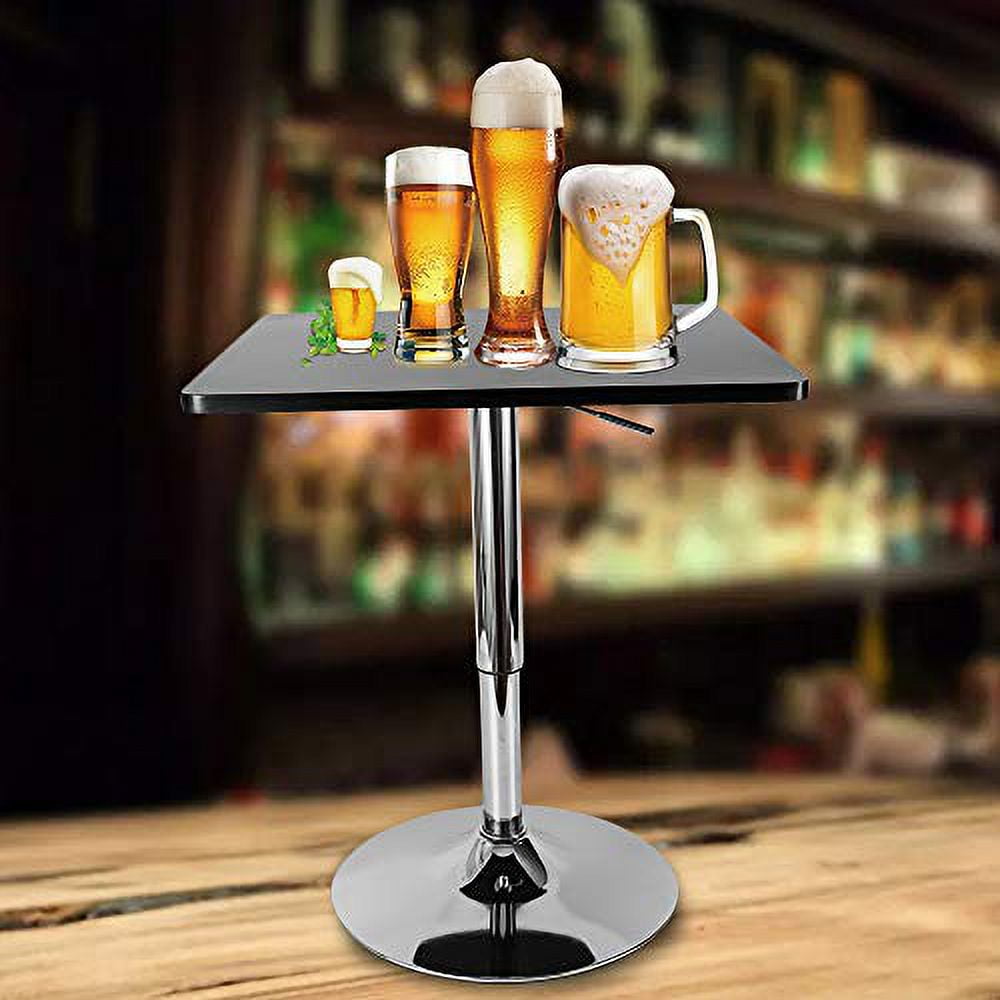 23.6inch Square Adjustable Height Bar Pub Table Adjustable Range 27.5 ...