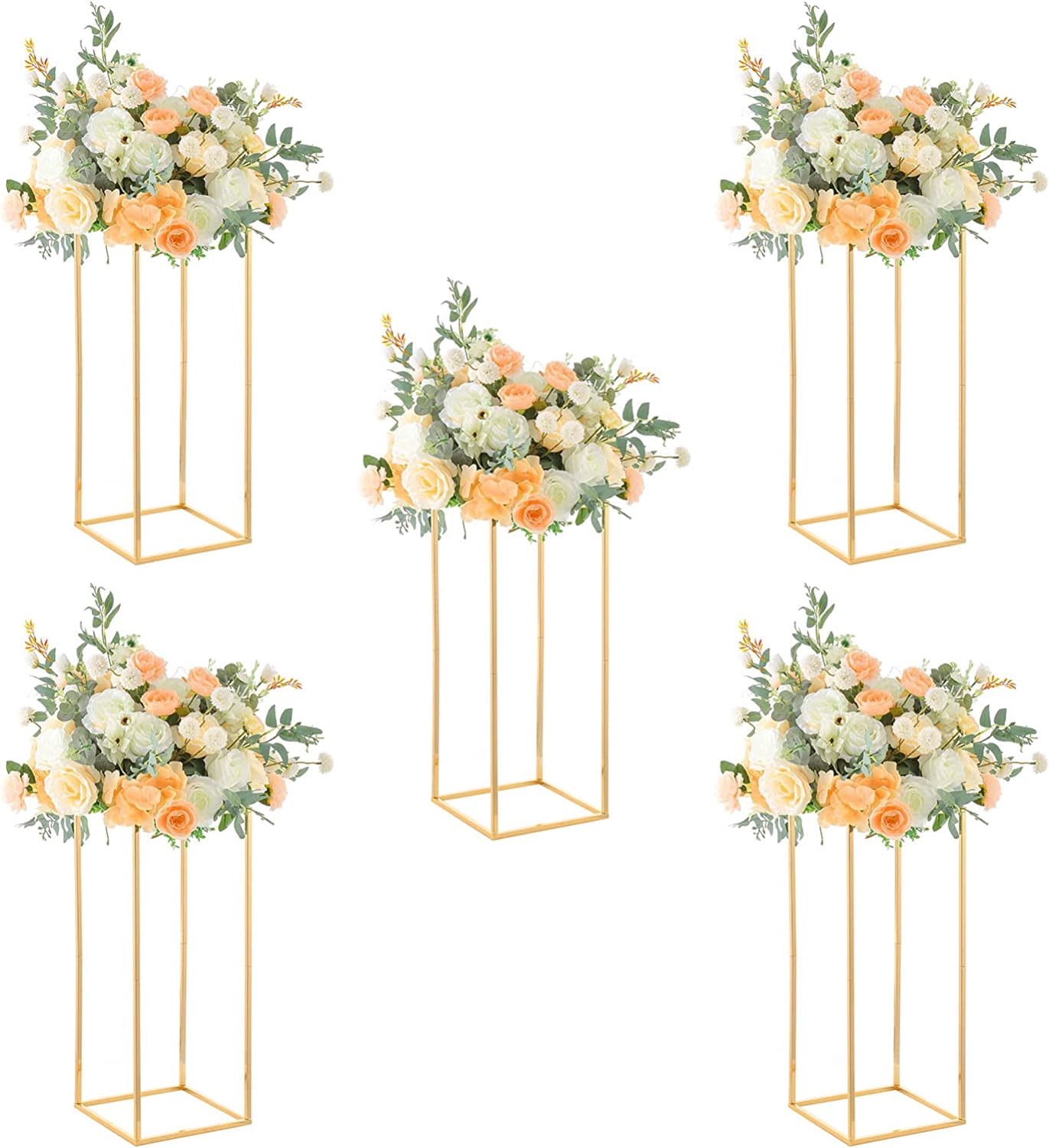 23.6inch Wedding Centerpieces for Tables,5pcs Gold Centerpieces,Tall ...