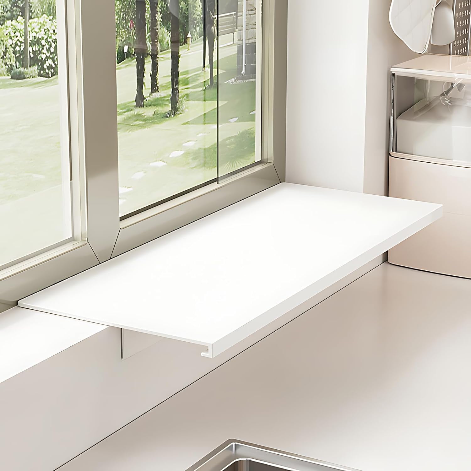 23.6inch Window Sill Extender Plate, Carbon Steel Storage Shelf, Window ...