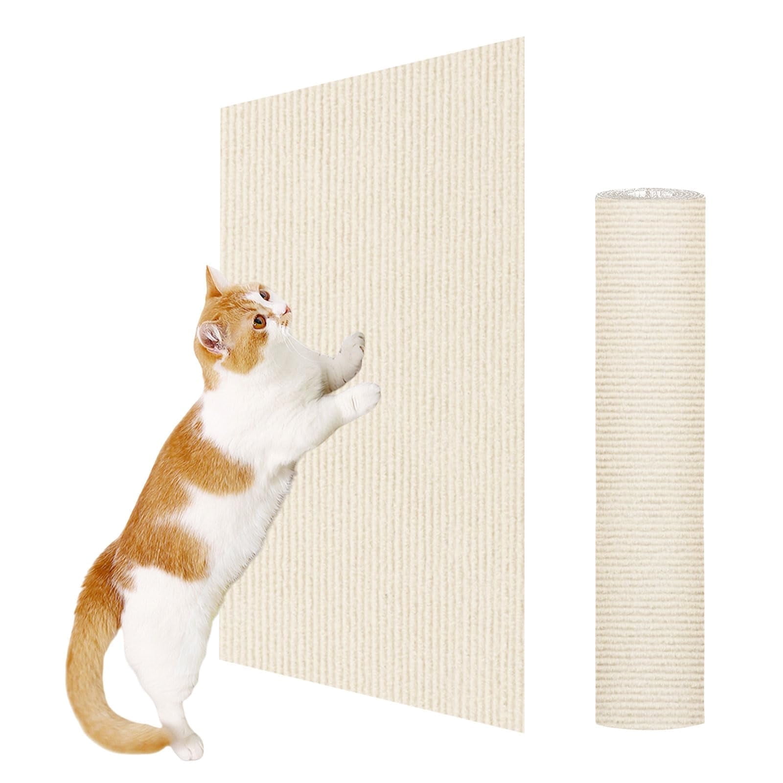 23.6x15.8 Cat Wall Scratcher Mat with Nano Tape,Anti Cats Scratch ...