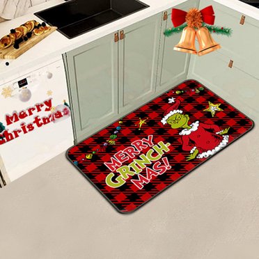Walmart Christmas Grinch Mat, 40 x 60cm, Indoor Outdoor Holiday Doormat ...