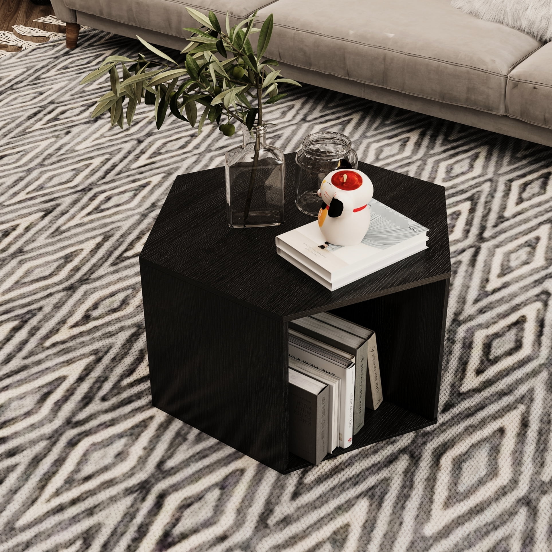 23.75'' Hexagonal Table , , Spacious Compartments, Suitable For Various ...