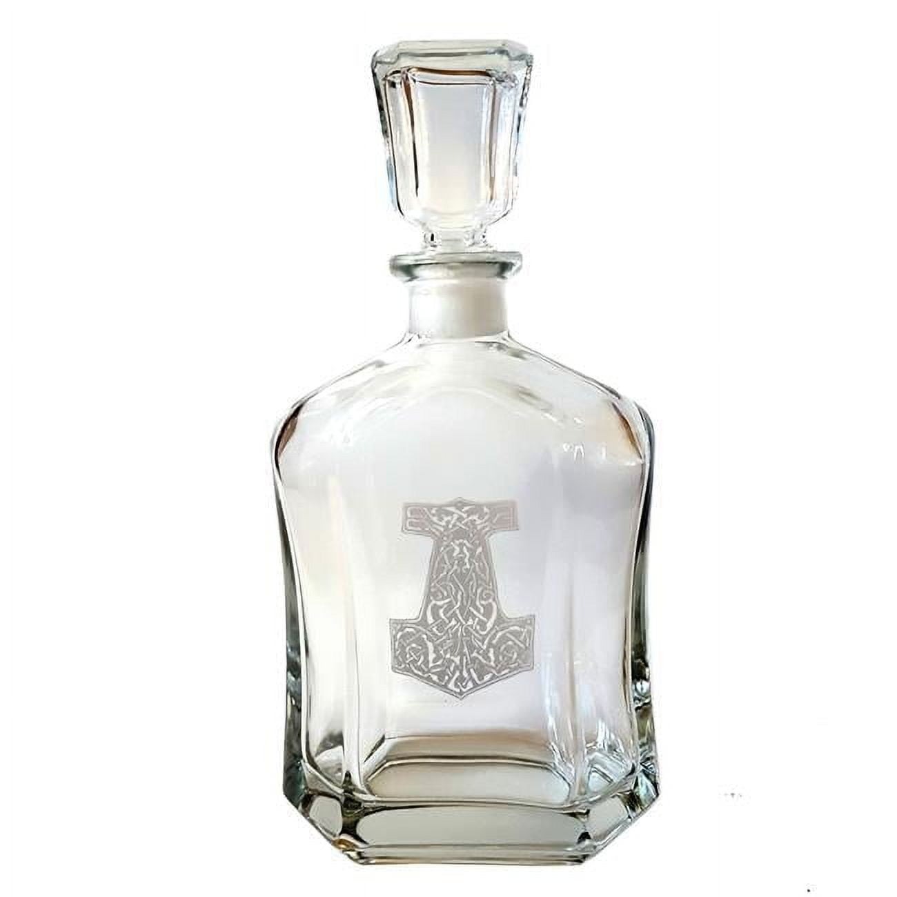 23.75 oz Mjolnir Thors Hammer Engraved Decanter Glass - Walmart.com