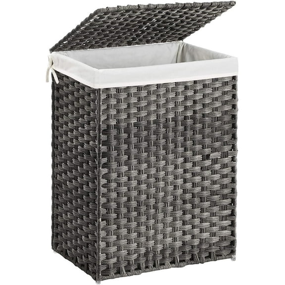 Tota 90 liter/23.8 gallon Laundry Hamper Separation Basket with lid, 2 ...