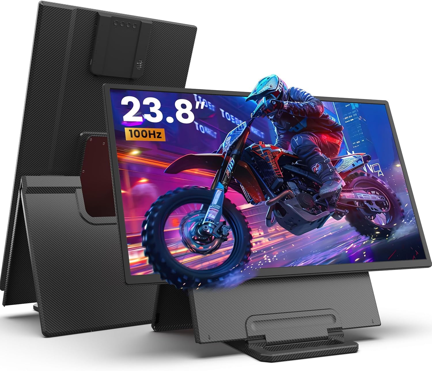 23.8" Large Portable Monitor, 1080P FHD 100Hz IPS Display, Height ...