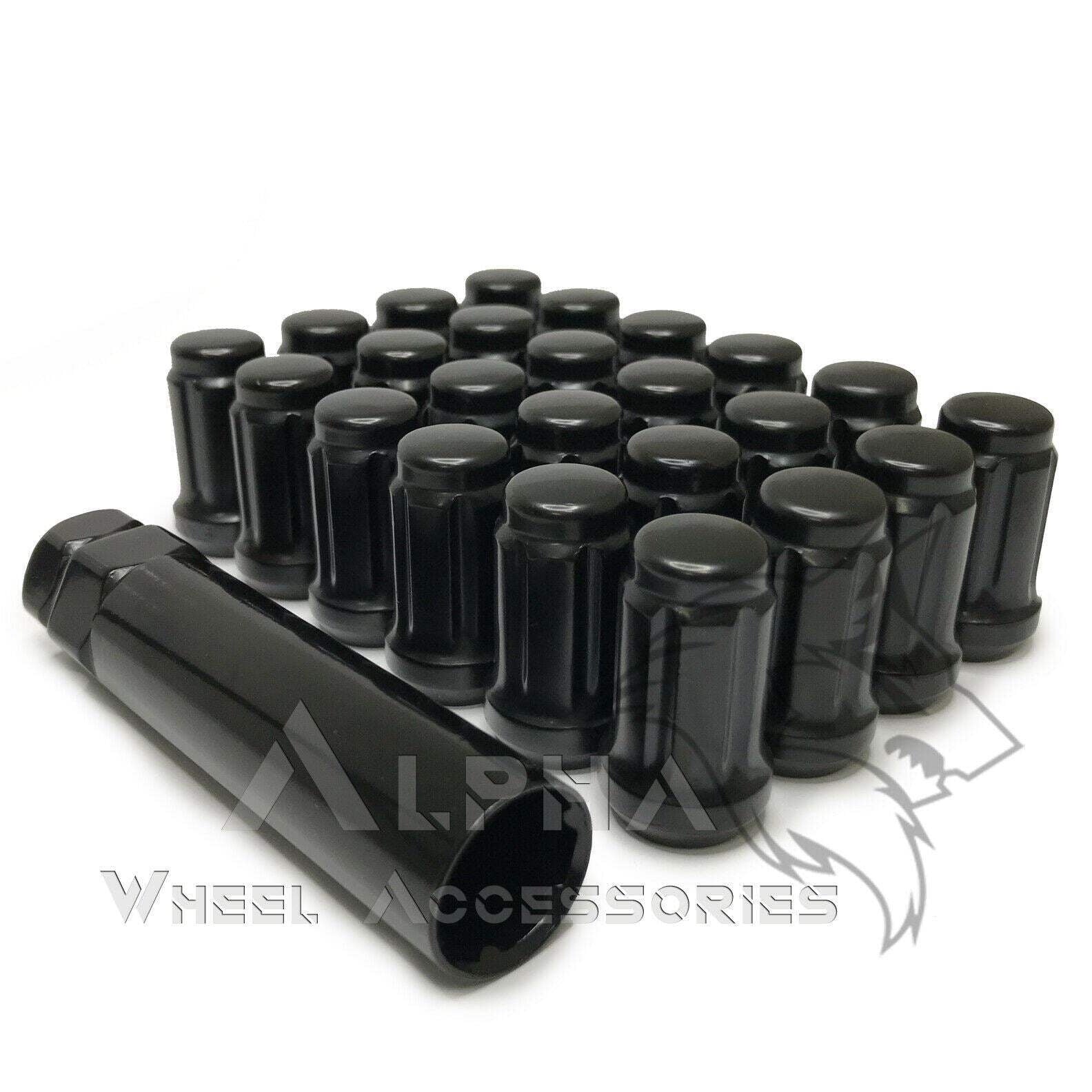 23 Black Spline Lug Nuts 1/2"-20 For Jeep Wrangler JK YJ TJ KK MJ + Security Key - Walmart.com