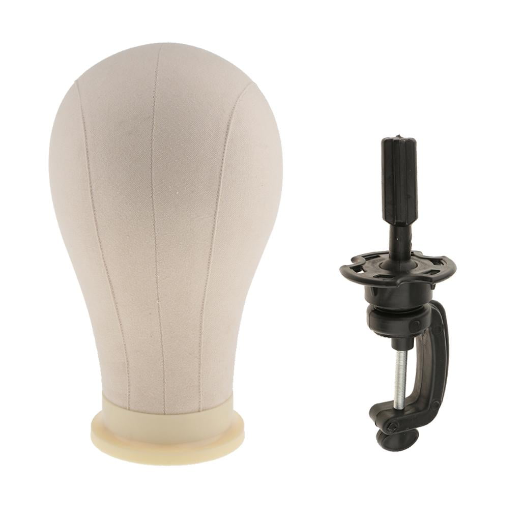 23'' Canvas Cork Block Manikin Head With Adjustable Rotatable Clamp ...