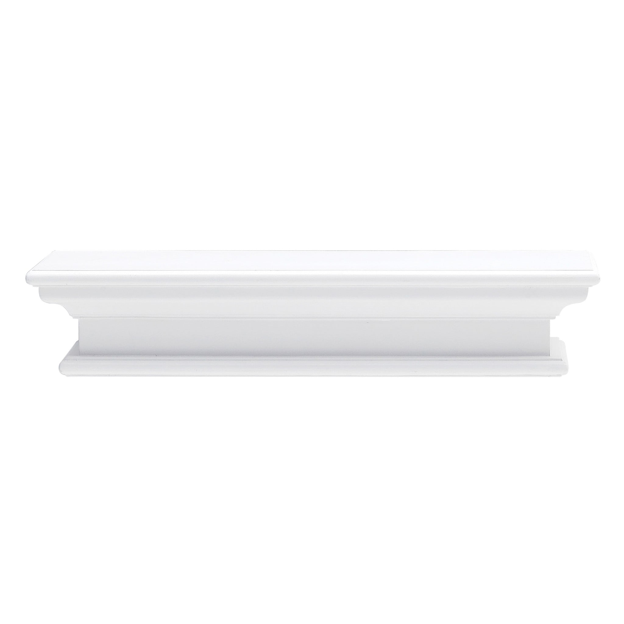23" Classic White Floating Wall Shelf - Walmart.com