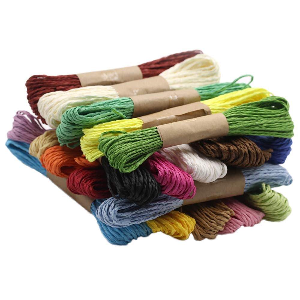 23 Color Raffia Stripes MMF7 Paper String,Twisted Paper Craft String ...