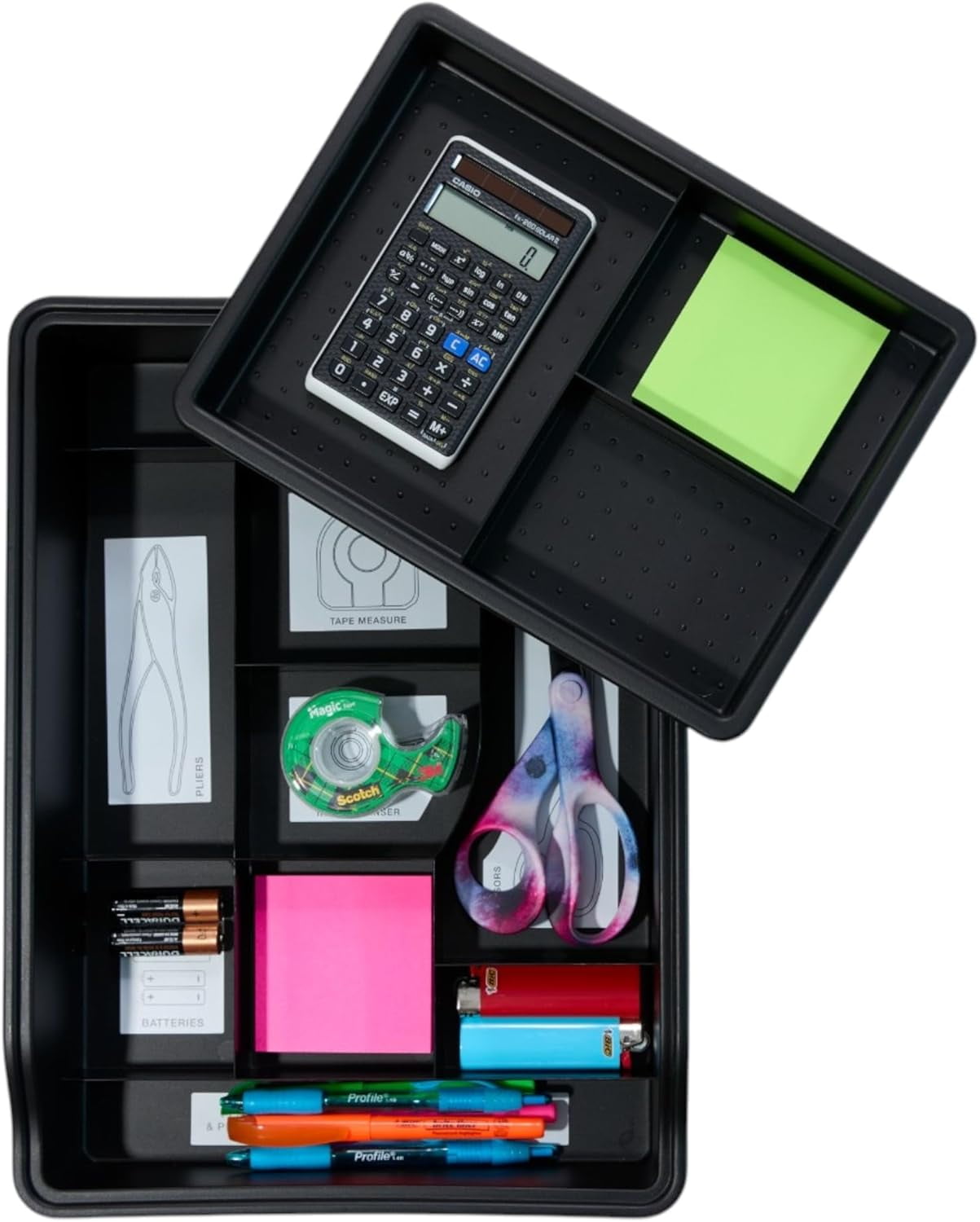 23-Compartment Original Junk Drawer Organizer Tray, Plastic ...