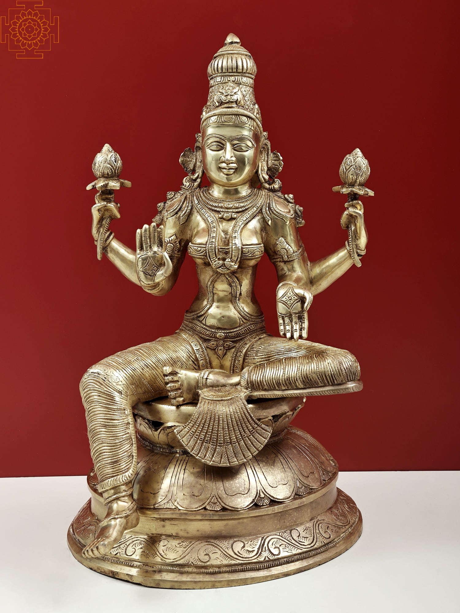 23" Devi Lakshmi | Handmade | Goddess of Money - BRASS - Walmart.com