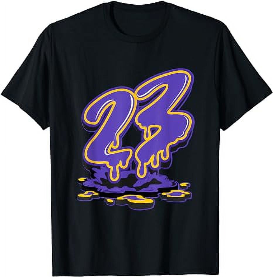 23 Drip Black Field Purple 12s Matching T-Shirt - Walmart.com