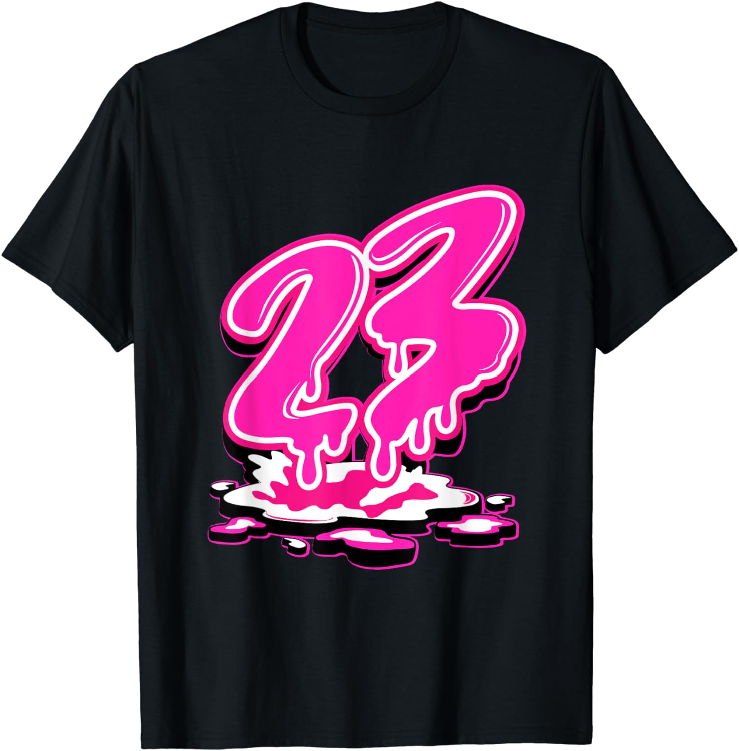 23 Drip Black Fierce Pink 6s Matching T-Shirt - Walmart.com