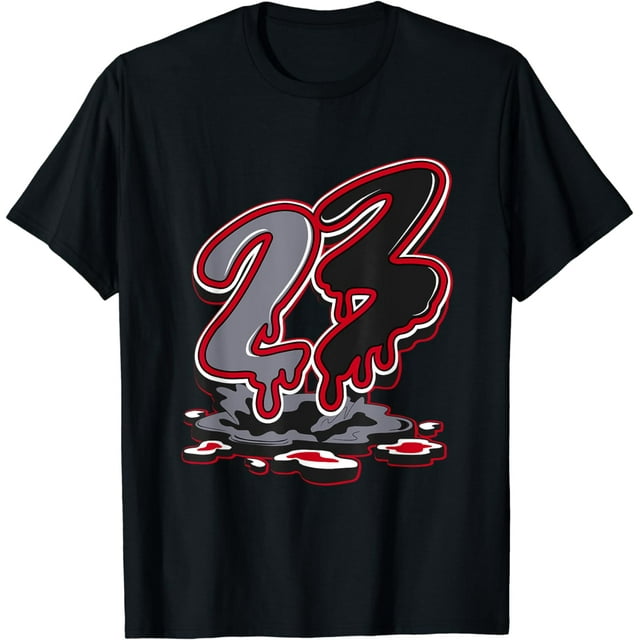 23 Drip Red Black Matching Tee For Men Women T-Shirt - Walmart.com