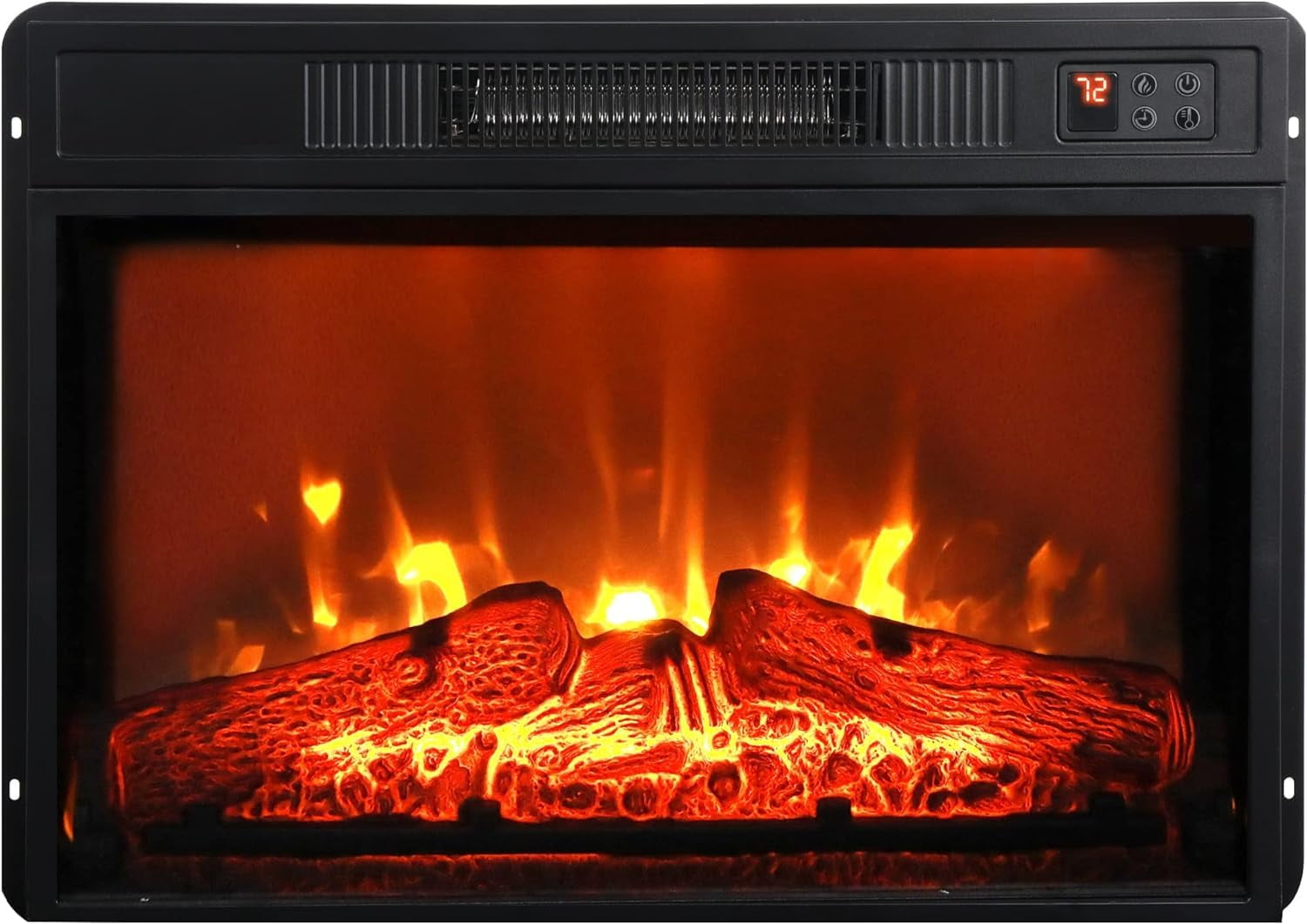 23 Electric Fireplace Insert Heater - 1400W with 3D Infrared, IR Remote ...
