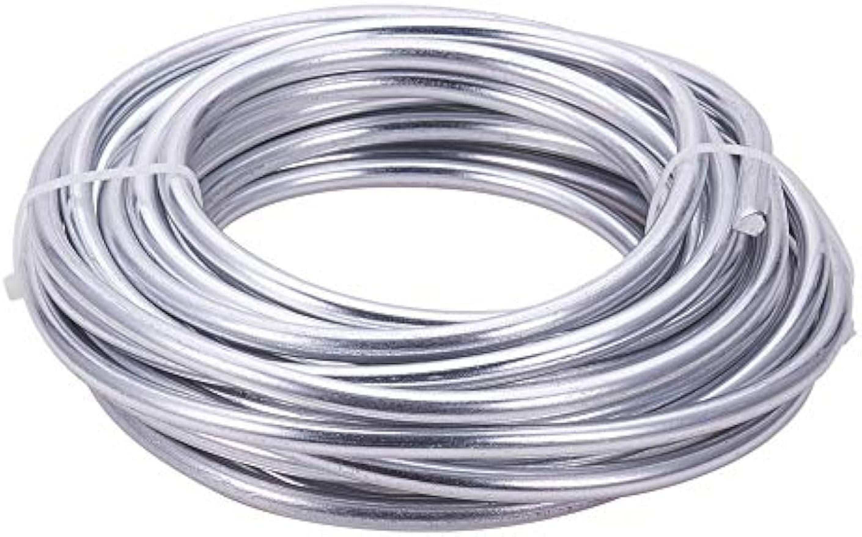 23 Feet 3Gauge Silver Aluminum Wire Bendable Metal Sculpting Wire for ...