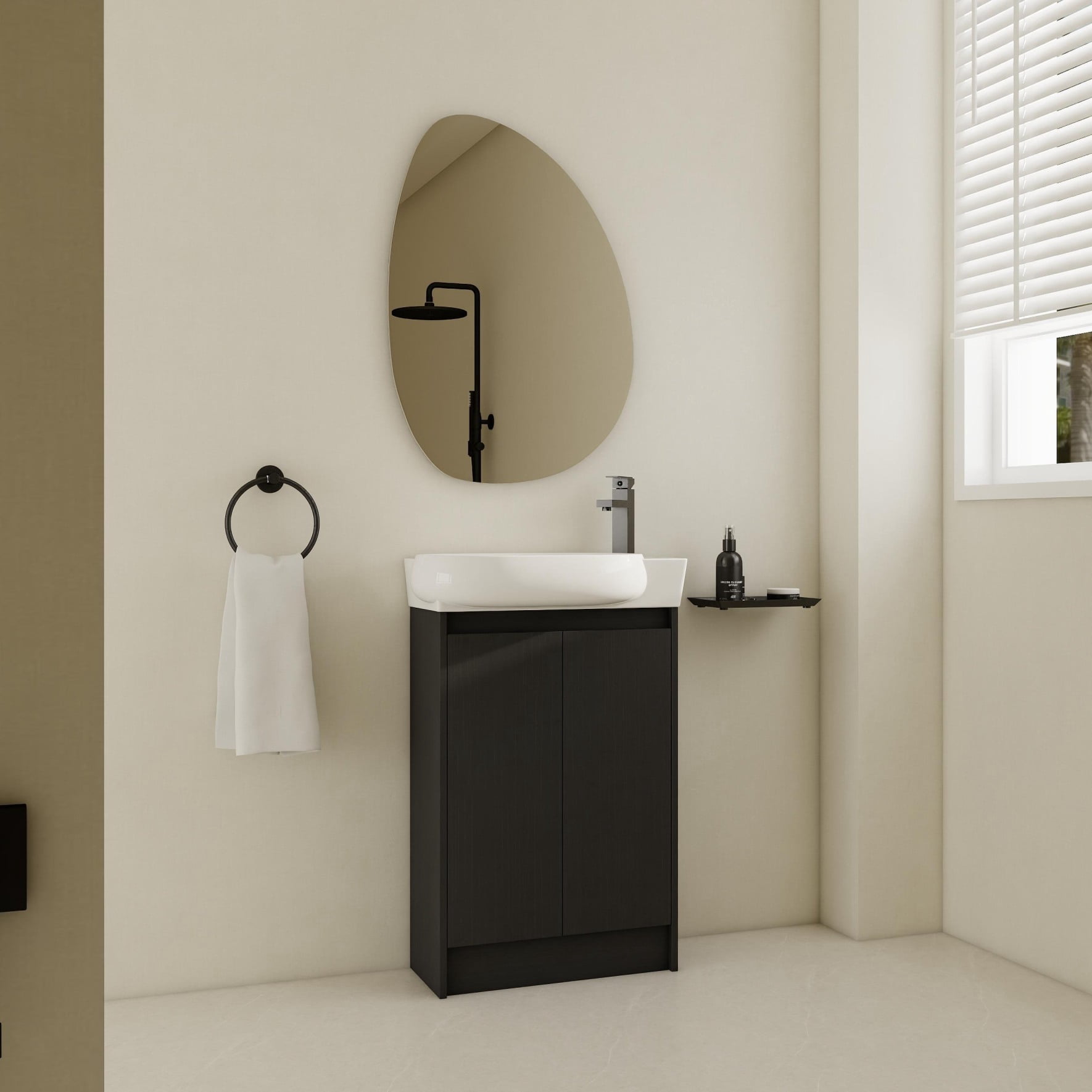 23" Freestanding Bathroom Vanity with Sink - Soft-Close Cabinets ...