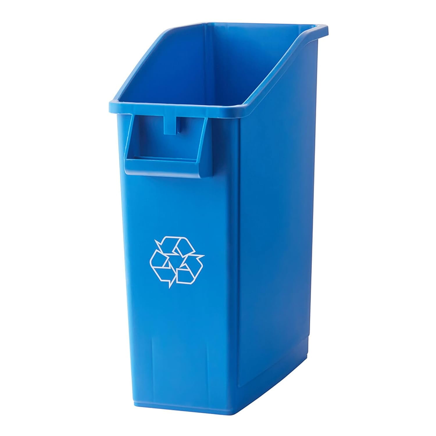23 Gallon Blue Slim Tall Plastic Industrial Trash Cans for Kitchen and ...