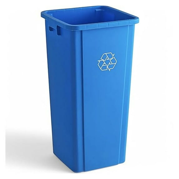 23 Gallon Blue Square Plastic Trash Can,Commercial Use - Walmart.com