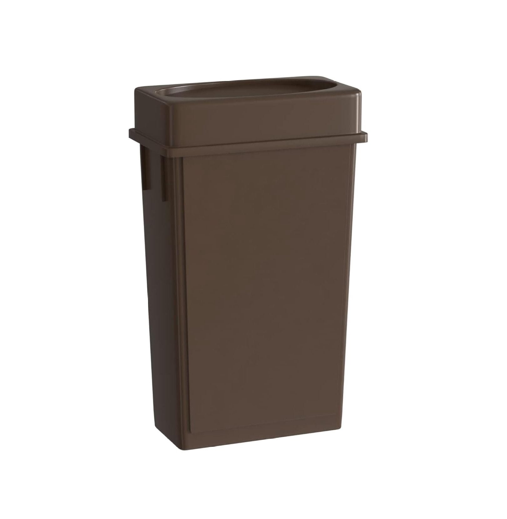 23 Gallon Brown Slim Jim Trash Can with Drop Shot Lid - Walmart.com