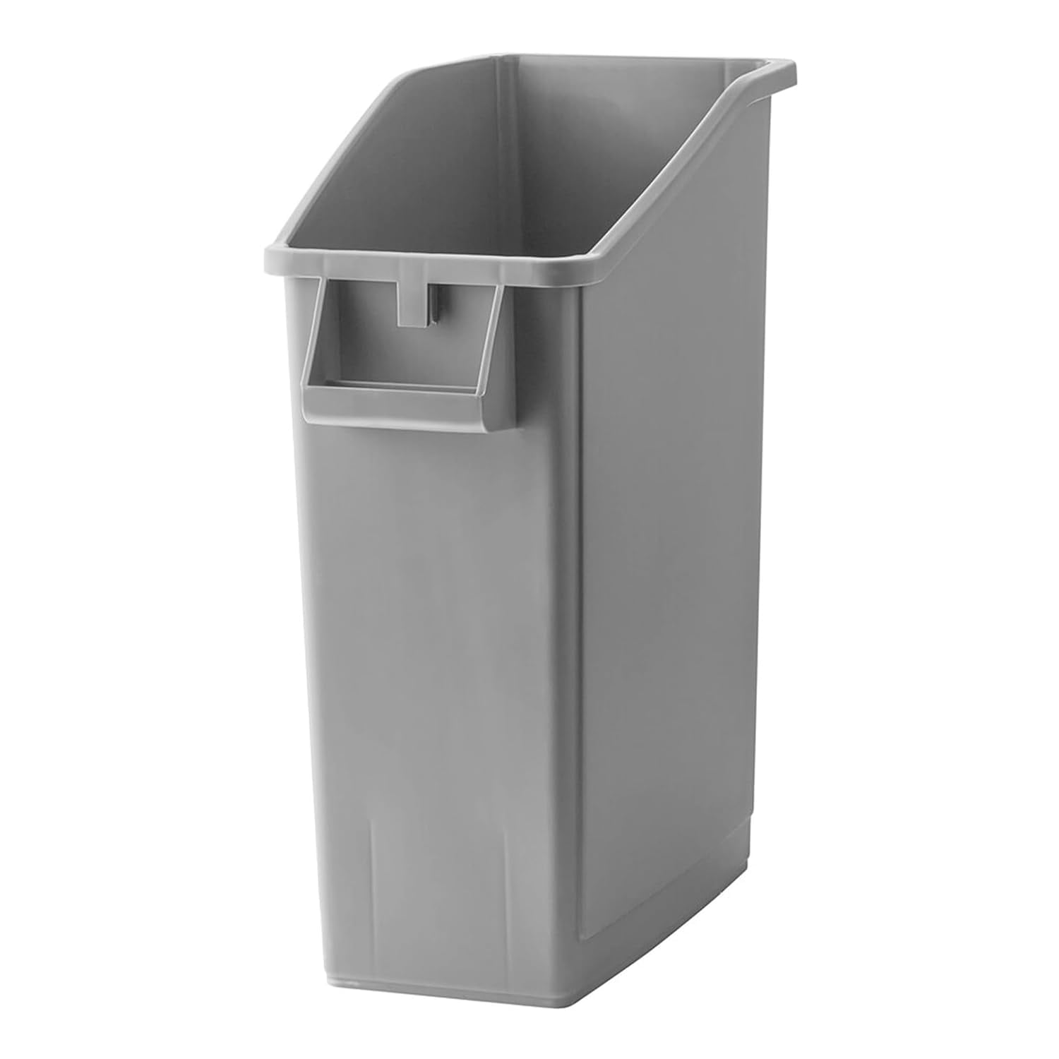 23 Gallon Gray Slim Tall Plastic Trash Can for Kitchen and Use ...