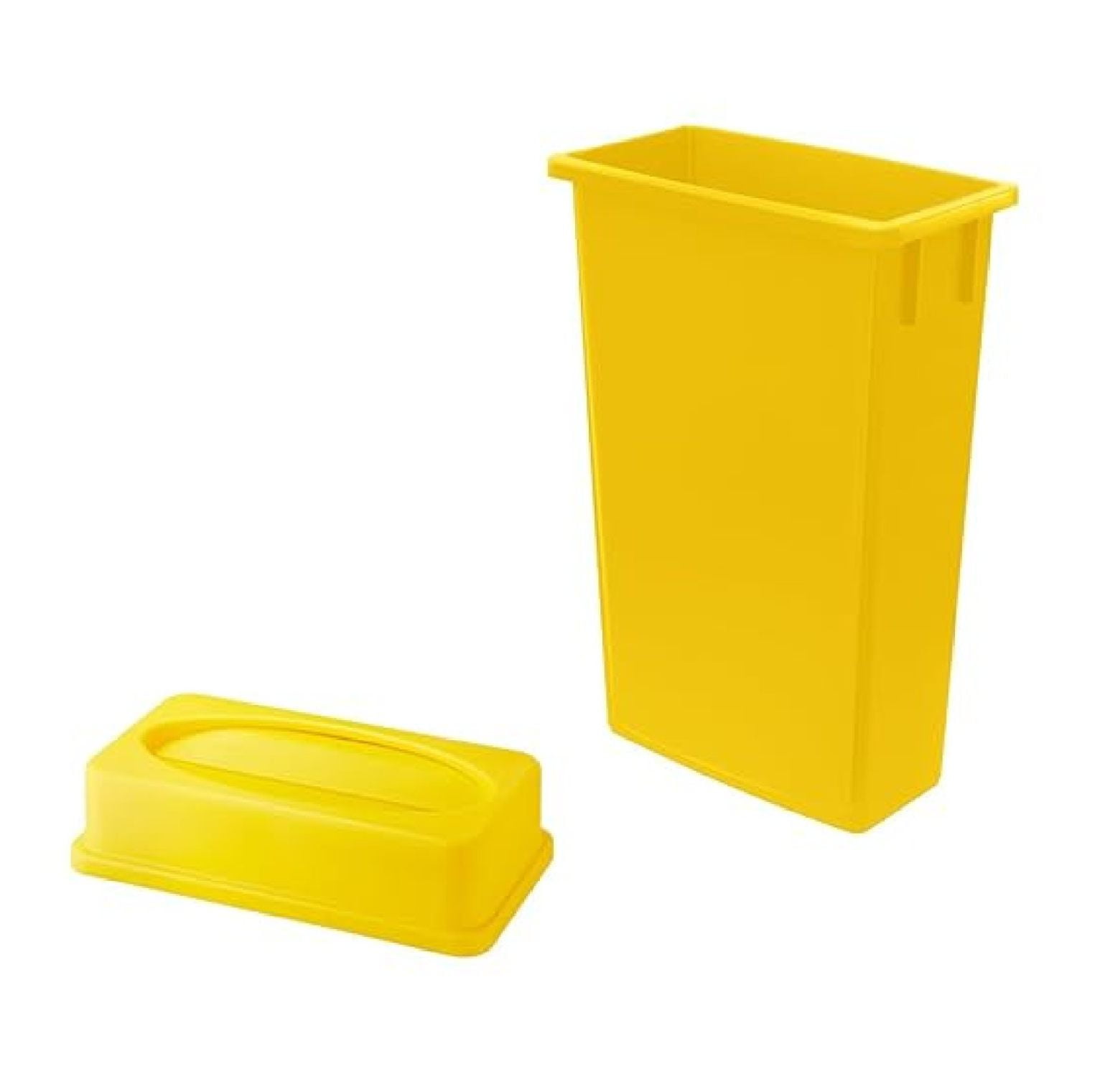 23 Gallon Heavy-Duty Trash Can with Lid, Slim Rectangular Garbage Can ...