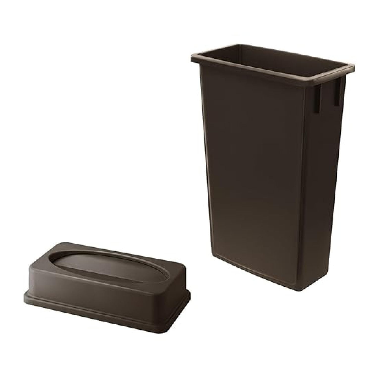 23 Gallon Heavy-Duty Trash Can with Lid, Slim Rectangular Garbage Can ...