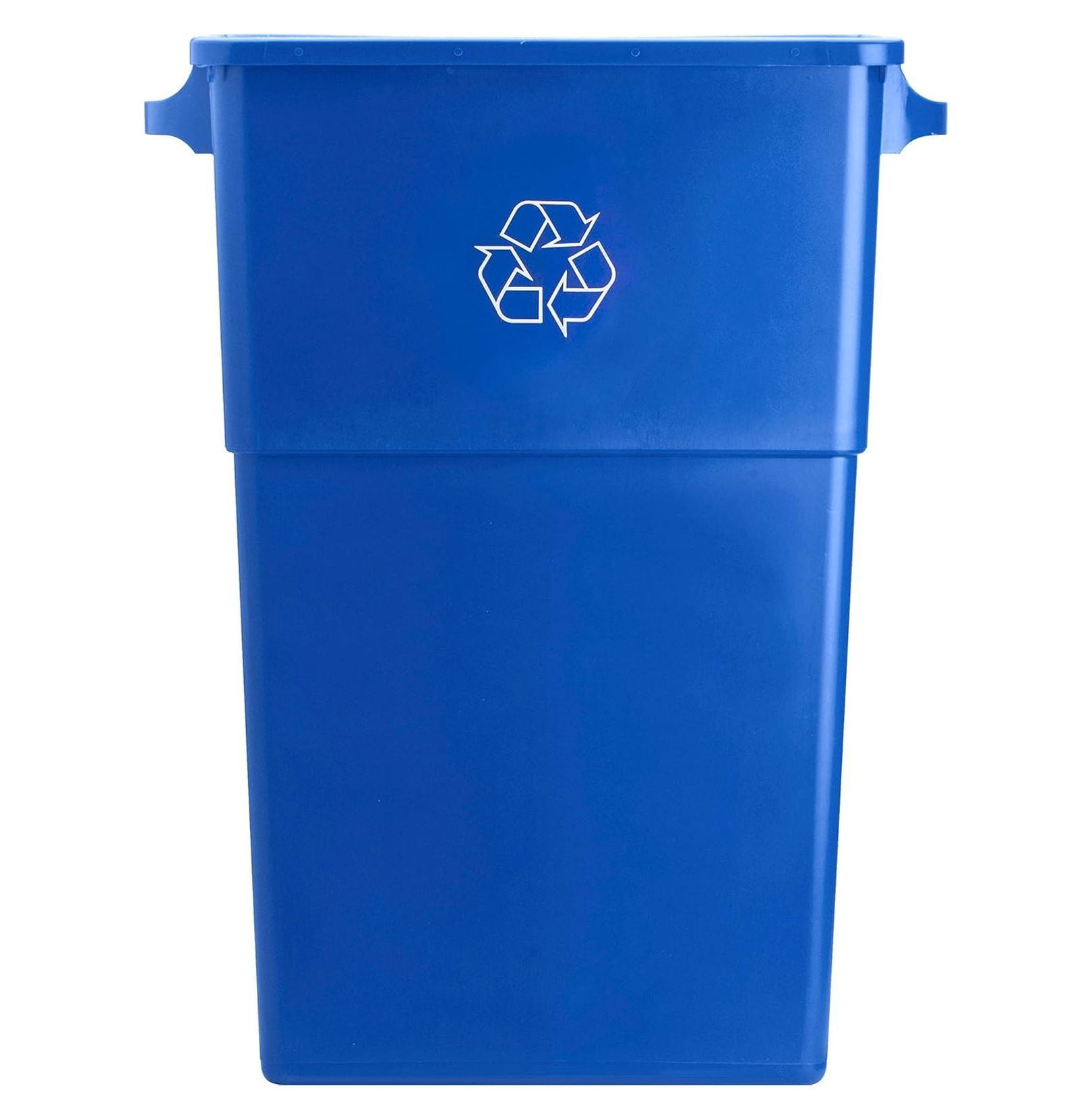 23 Gallon Recycling Bin - Blue Rectangular Container, 22.5"W x 30"H x ...