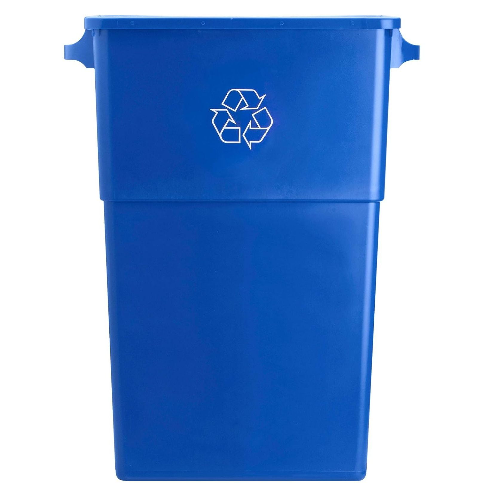 23 Gallon Recycling Bin - Rectangular Container, Blue - Wall Hugging ...
