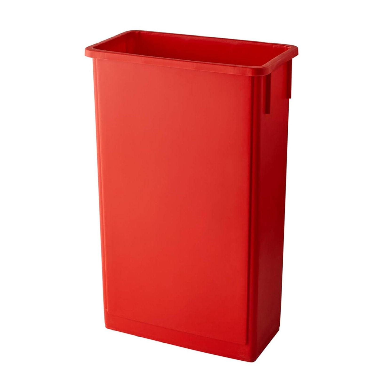 23 Gallon Red Slim Trash Can - Restaurant, , Industrial, Tall Plastic ...