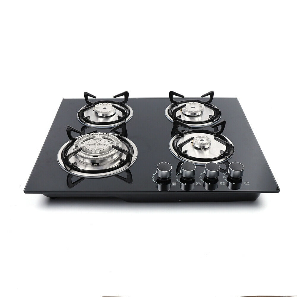 23" Gas Stove Top Built-in 4 Burner Lpg/ng Gas Cooktop Countertop ...