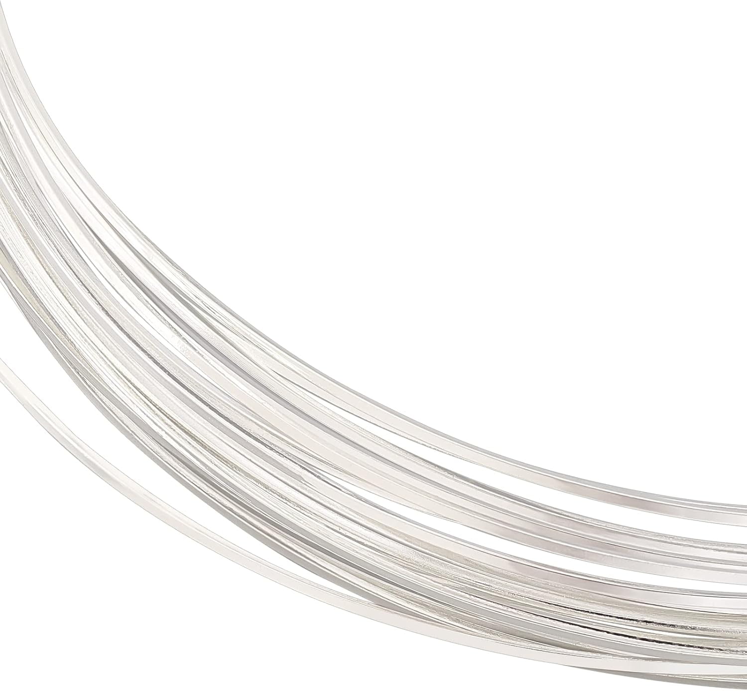 23 Gauge 16 Feet Silver Square Copper Wire Bendable Metal Craft Wire ...