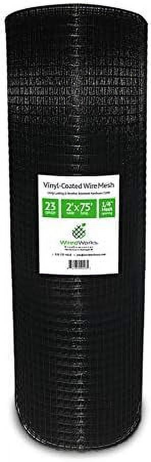 23 Gauge Vinyl Coated Wire Mesh Roll, Hardware Cloth (75 ft x 2 ft x 1/ ...