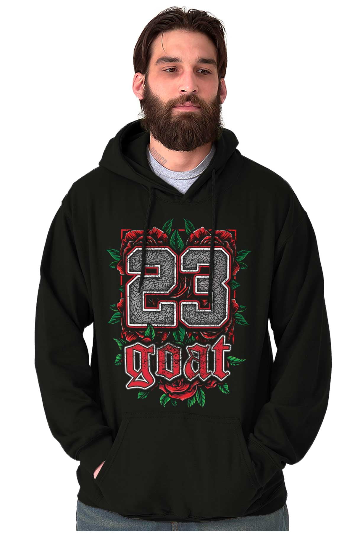 23 Goat Greatest Of All Time Roses Hoodie Sweatshirt Women Men Brisco ...