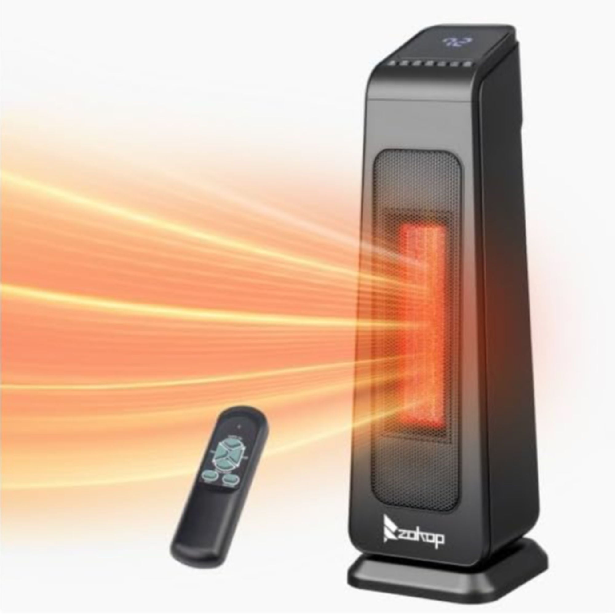 23''H Electric Space Heater w/Remote Control, Portable Tower Heater w ...