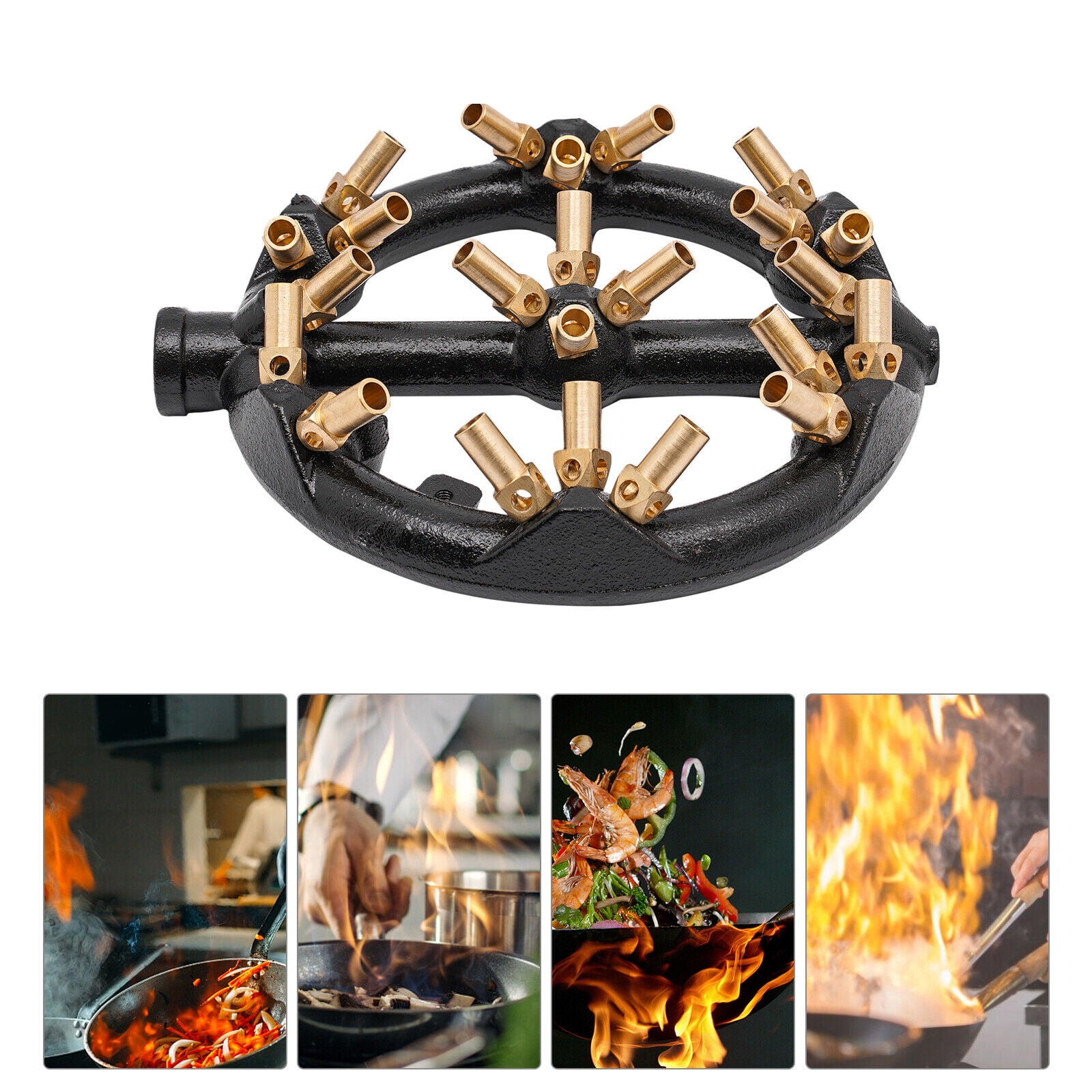 23 Heads Round Jet Natural Gas Jet Burner Round Shape Natural Gas Wok ...