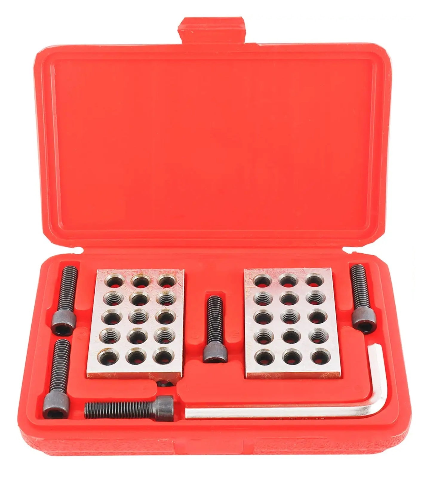 23 Holes 1-2-3" 25-50-75mm Blocks Precision Gauge With Screw Spanner ...