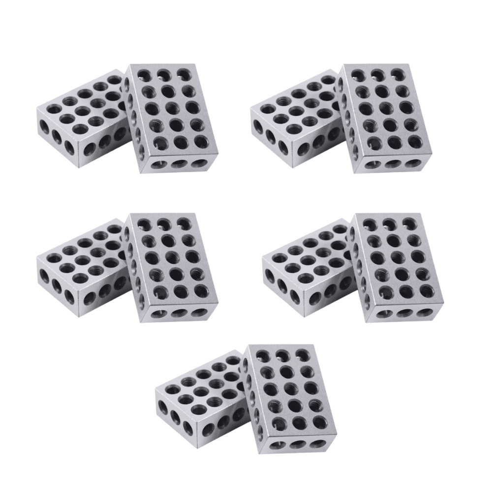 23 Holes 5 Matched Pairs 1-2-3" Precision Blocks Set Up Block 0.0001 ...