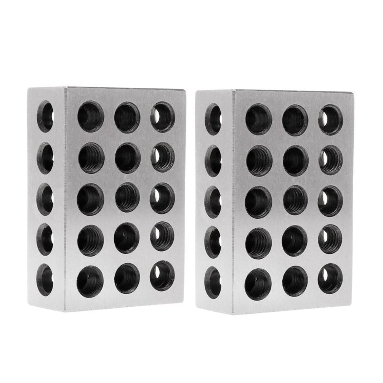 23 Holes Precision 25-50-75mm Blocks 1pair(2pcs) Parallel Clamping Block Set Steel Block 1-2-3 ...