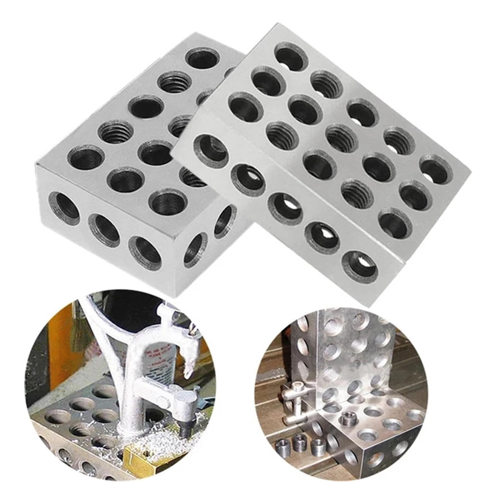 23 Holes Precision 25-50-75mm Blocks 1pair(2pcs), Parallel Clamping ...