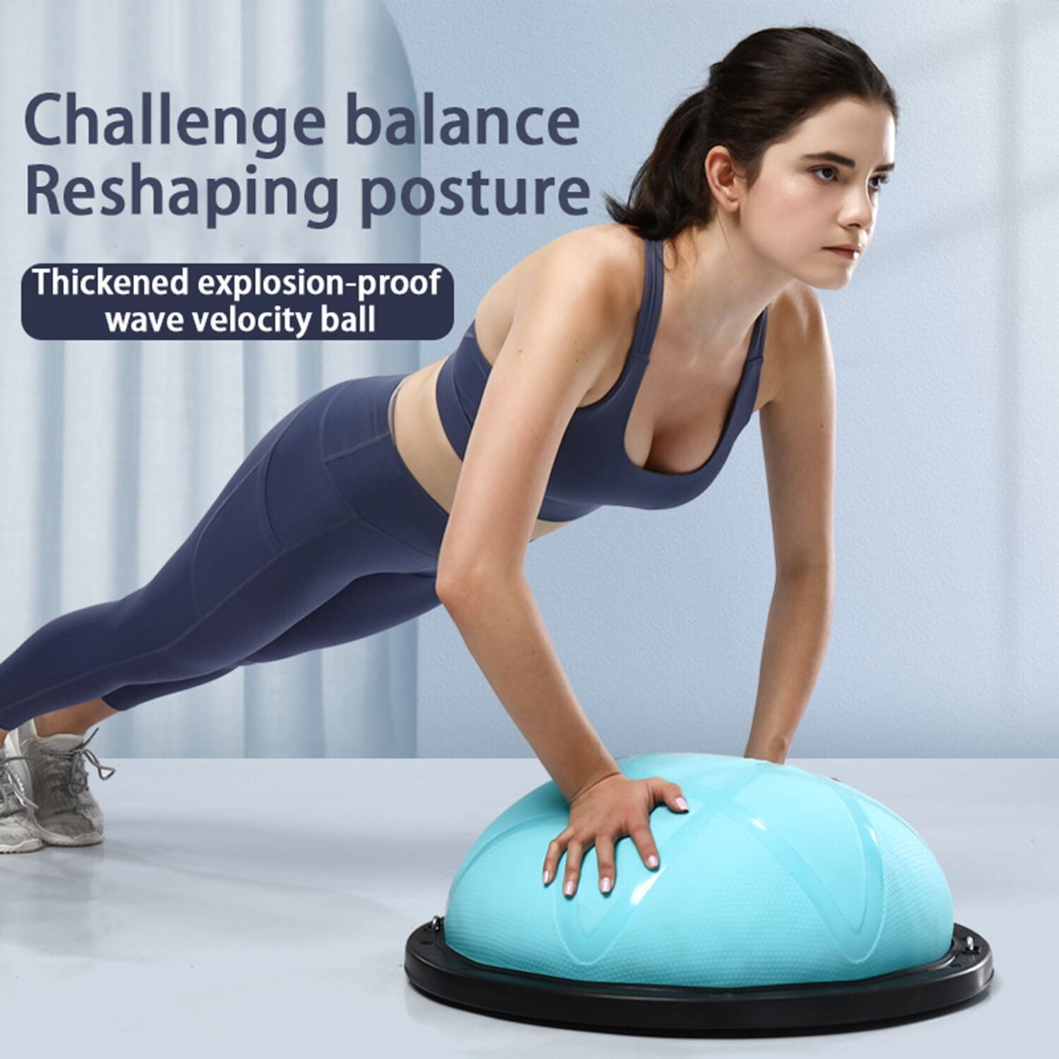 23 Inch 330lb Cap Yoga Sports Pro Balance Trainer Ball Exercise ...