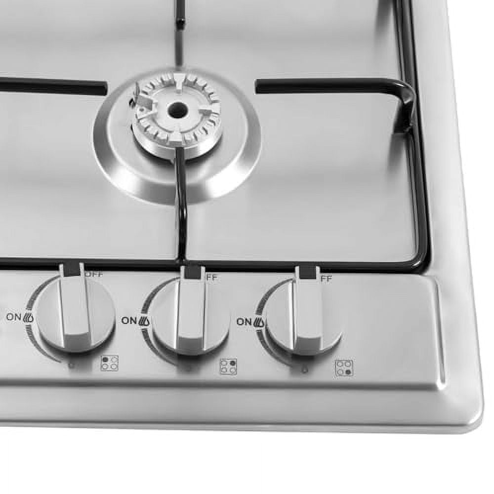 23 Inch 4 Burners Built-in Gas Cooktop, Stainless Steel Gas Stove with ...